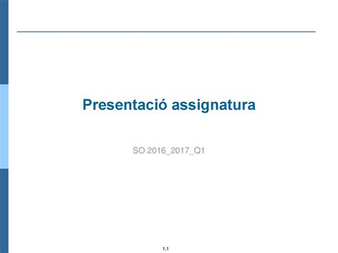 Presentació Assignatura Ppt Descargar