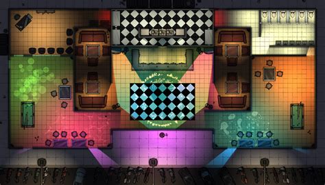 Nightclub Battlemap Night Club Fantasy Town Sci Fi Concept Art
