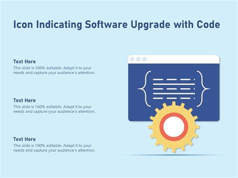Icon Indicating Software Upgrade With Code Presentation Graphics Presentation PowerPoint