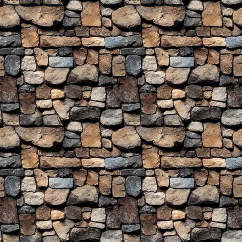 Premium Photo Seamless Stone Wall Texture Of Even Masonry Old Vintage