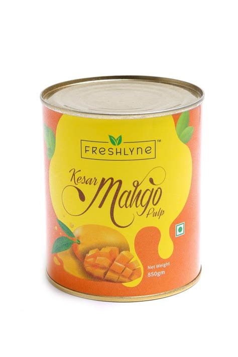 Freshlyne Yellow Kesar Mango Pulp Packaging Type Tin Packaging Size 850g At Best Price In Surat
