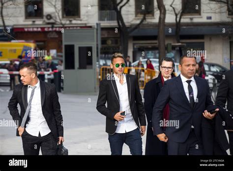 Madrid 02022016 Barcelona Player Neymar Goes To Testify At The