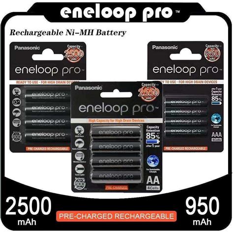 Original Panasonic Eneloop Pro ถ่านชาร์จ Aaa 950 Mah Aa2550mah