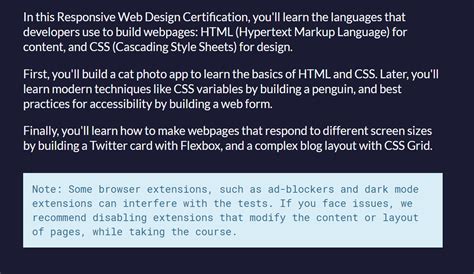 missing warning about extensions · issue 41417 · freecodecamp