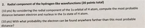 solved radial component of the hydrogen like wavefunctions