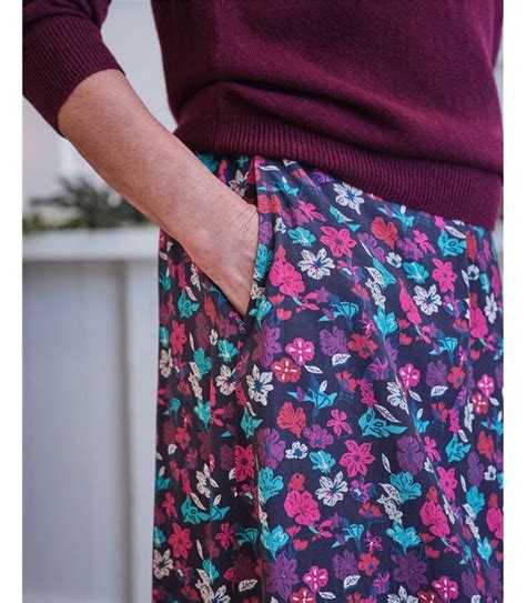 Multi Floral Print Elasticated Waist Woven Skirt WoolOvers AU