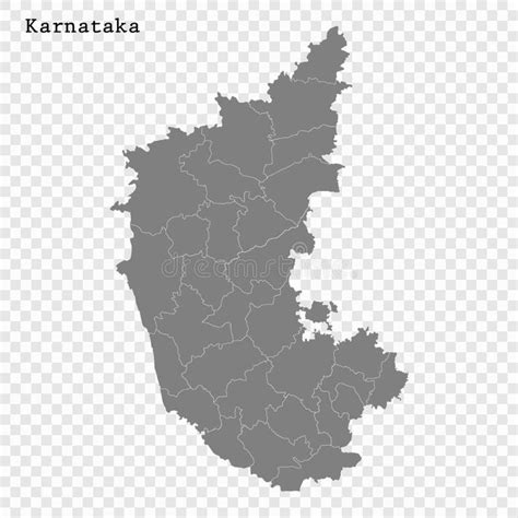 Karnataka State Location Within India 3d Map Stock Illustration