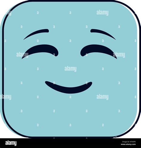 Happy Emoji Square Character Vector Illustration Design Stock Vector Image Art Alamy