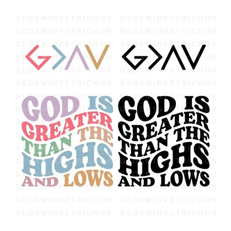 God Greater Than High Low Png Svg God Greater Christian Png Etsy