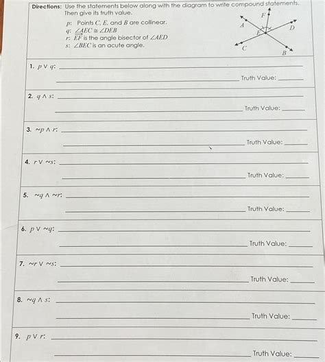 Solved Directions Use The Statements Below Along With The