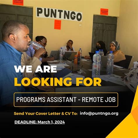 Programs Assistant Remote Job Punt Ngo