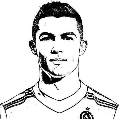 Immagine Di Cristiano Ronaldo Da Colorare Scarica Stampa O Colora