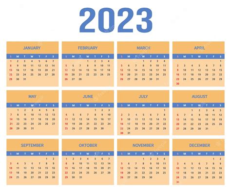 Premium Vector 2023 Year Calendar Template
