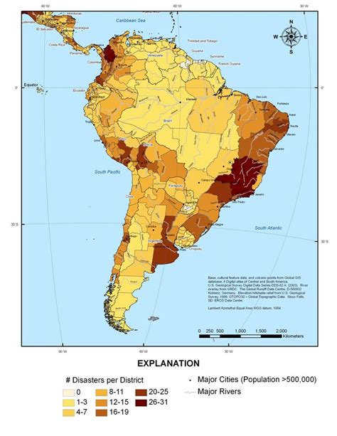 Natural Disaster Occurrences In South America By First Administrative Download Scientific