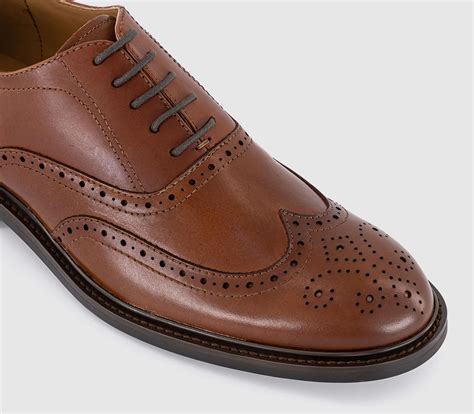 Office Max Oxford Brogues Tan Leather Mens Smart Shoes