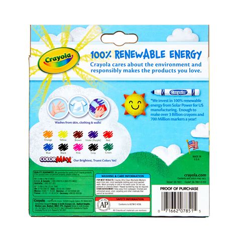 16 Ct Large Crayons10 Ct Ultra Clean Washable Classic Broad Line