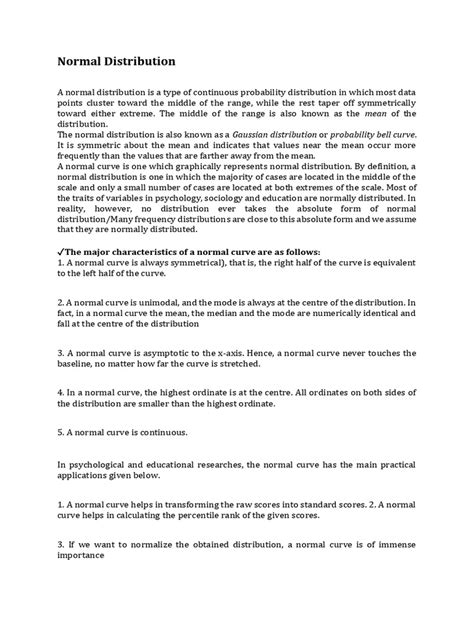 normal distribution pdf normal distribution statistical theory