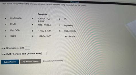 Solved Starting Materials 6 Reagents A Mg Dry Ether B 1 Co22