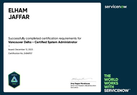 Elham Jaffar Itil® Hcia Ai Psm™ L Saa On Linkedin Servicenow Servicenowcertification