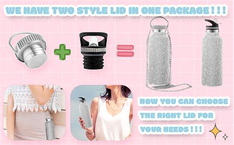 Amazon WINCHERRIA Bling Water Bottle Rhinestone Diamond Water
