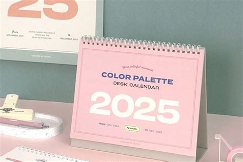 디자인문구 팔레트 탁상 달력 2025 년 데스크 캘린더 스케줄 일정 기록 양면 책상 오늘의집 쇼핑