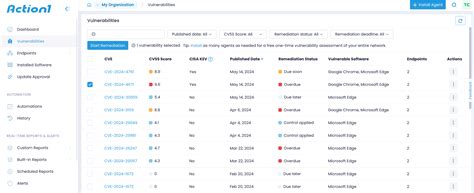 detect vulnerabilities documentation action1