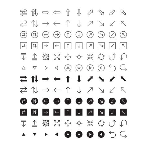 Conjunto De Iconos De Flecha Vector Premium