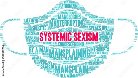 Systemic Sexism Word Cloud On A White Background Stock Vector Adobe Stock