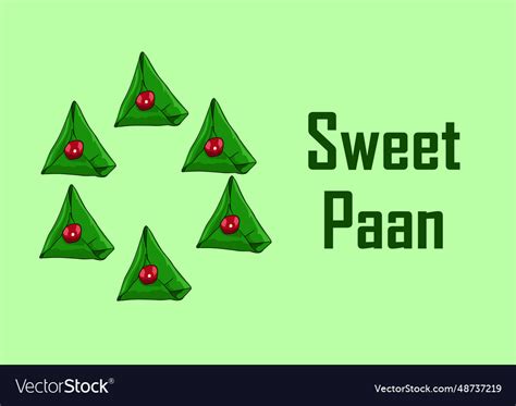 Image Of Sweet Paan Royalty Free Vector Image Vectorstock