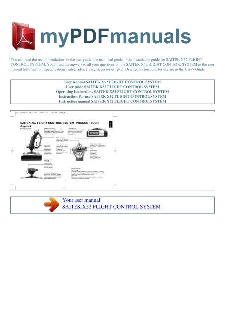 Saitek X52 Software Intaller Dasecamp
