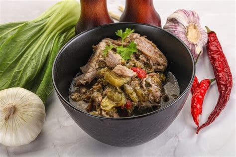 Premium Photo Steamed Lamb Meat With Vegetables