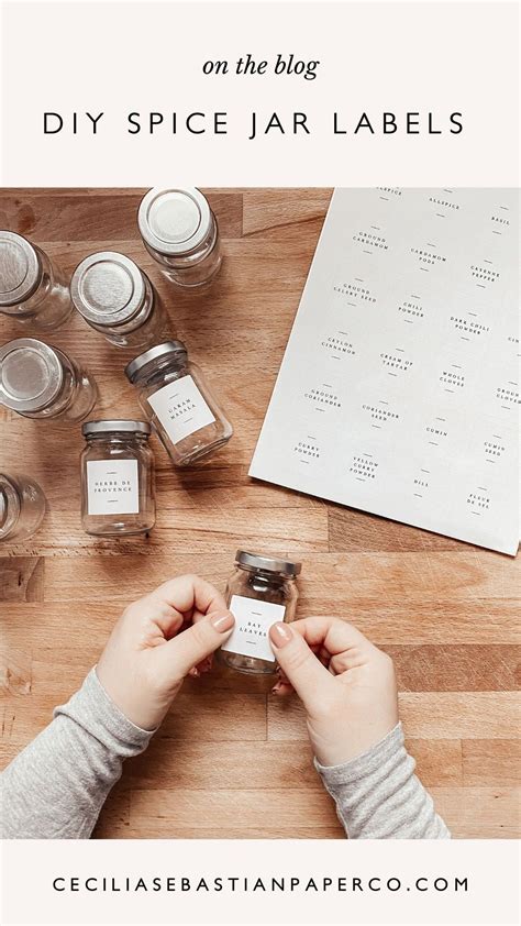 Diy Spice Jar Labels Artofit