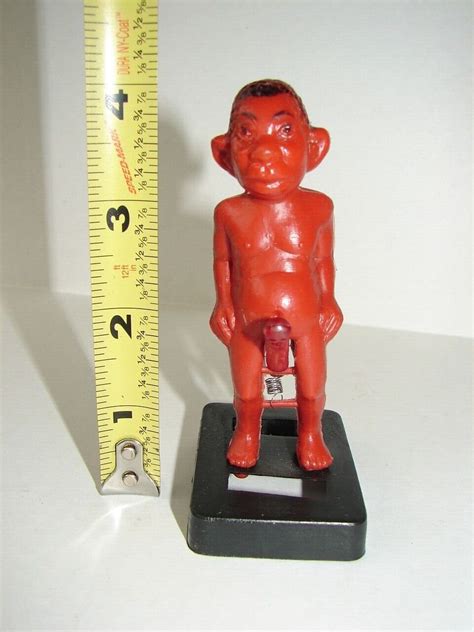 Vintage Plastic Naked Man In Barrel W Spring Action Pop Up Penis 1970s