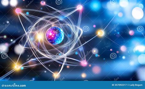 Abstract Atom Structure Science Background Royalty Free Image Stock Illustration Illustration