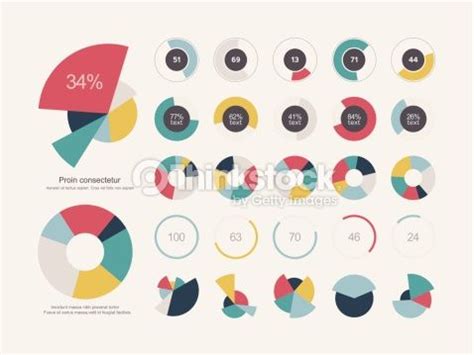 Vector Art Infographic Elements Pie Chart Set Icon Data Visualization Design Infographic