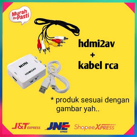 Jual Konverter Converter Hdmi To Av Hdmi2av Hdmi To Rca Mini Box Hdmi Alat Tambahan Sambungan