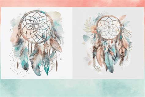 Boho Dreamcatcher Watercolor Painting Graphic By Actart Designs Creative Fabrica