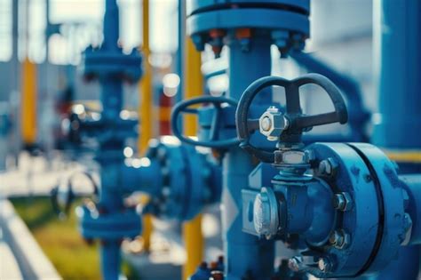 Premium Photo Gas Tap Pipeline System Near Natural Gas Station