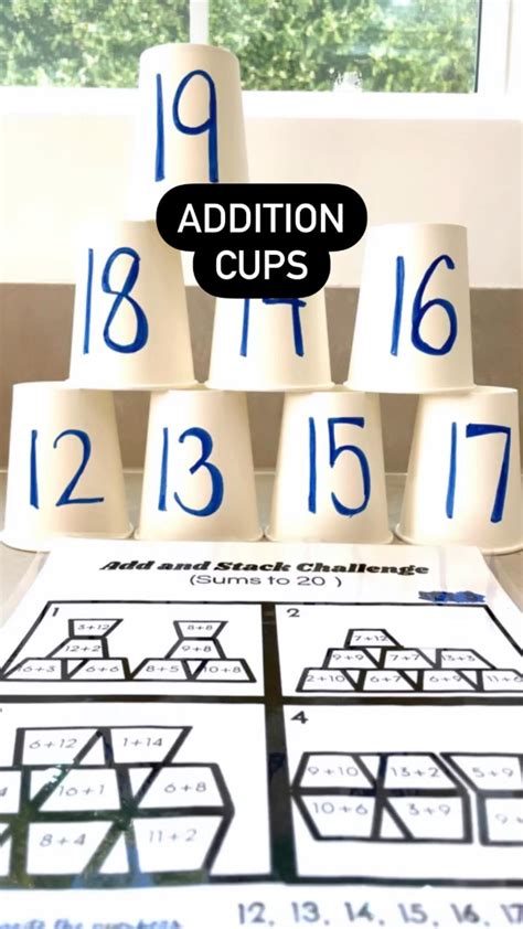 Addition Cups Stack Stem Building Challenge Artofit