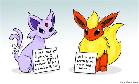 Pokeshaming Espeon And Flareon By Neon On