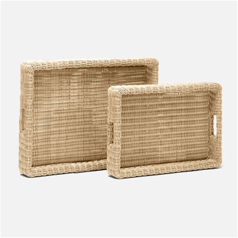 Faux Wicker Trays Mecox Gardens
