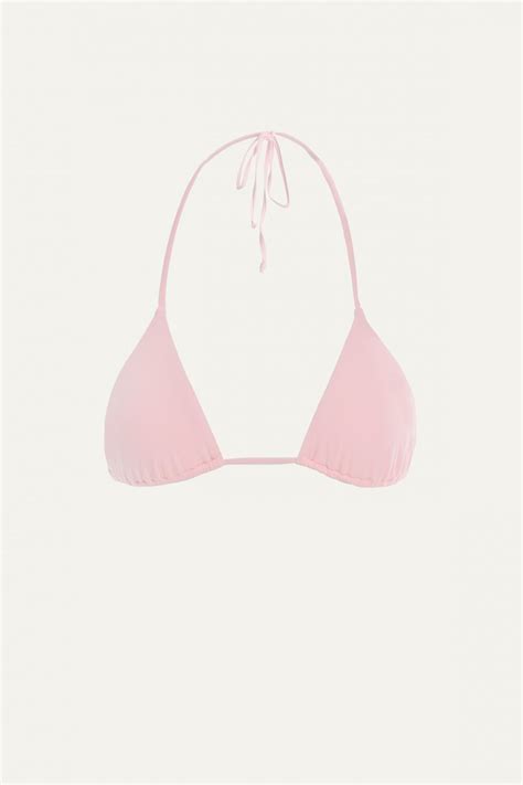 Elena Pink Triangle Bikini Top Vassia Kostara