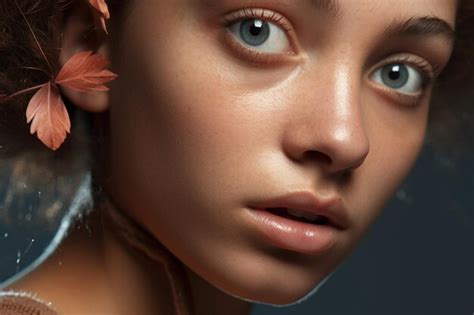 Premium Ai Image Beauty Woman Eyes Face Healthy Pure Skin Natural