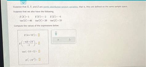solved suppose that x y and z are jointly distributed
