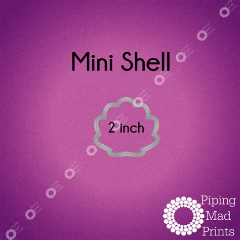 Mini Shell 3d Printed Cookie Cutter 2 Inch Piping Mad Prints