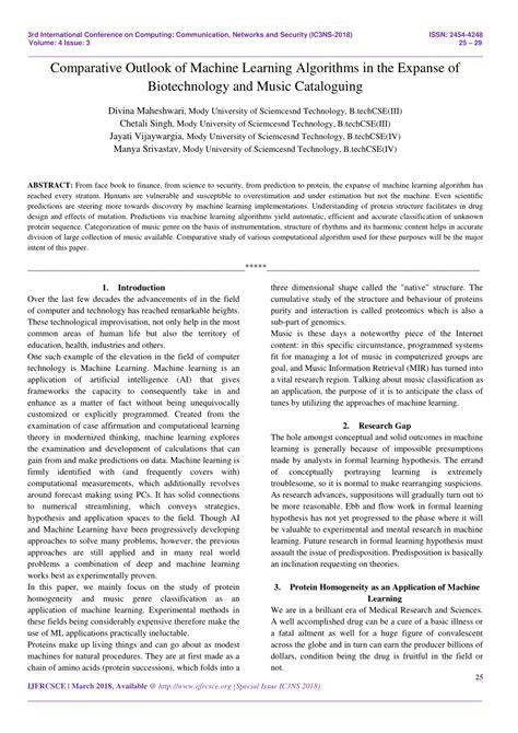 Pdf Comparative Outlook Of Machine Learning Algorithms In The Expanse