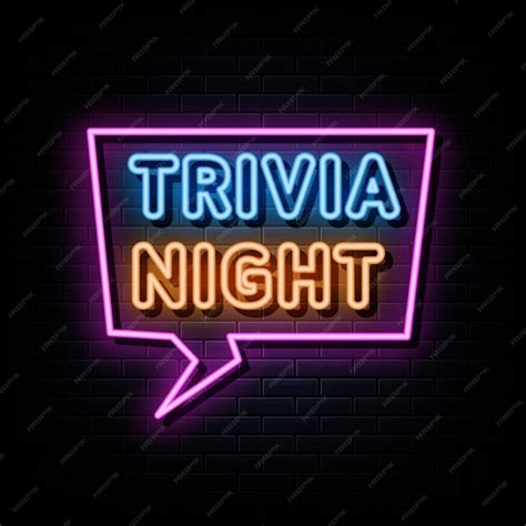 Premium Vector Trivia Night Neon Signs Vector Design Template Neon Sign