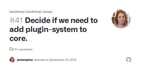 Decide If We Need To Add Plugin System To Core · Issue 41 · Backdropbackdrop Issues · Github
