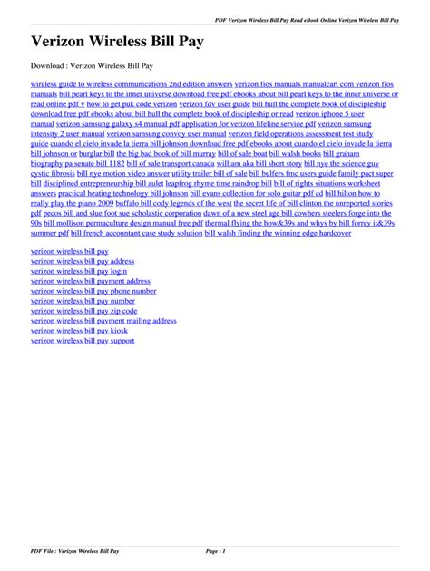 Verizon Bill Template Fill Online Printable Fillable Blank Pdffiller