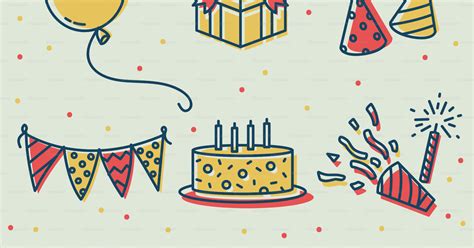 케이크와 풍선이 들어있는 생일 카드 벡터 Unsplash의 생일 이미지